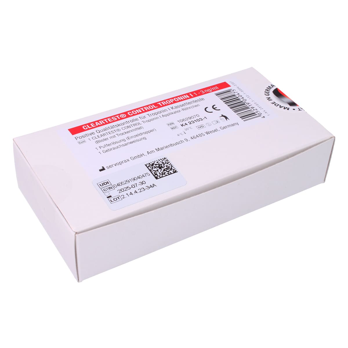 Buy servoprax Cleartest Troponin I control kit Positive online