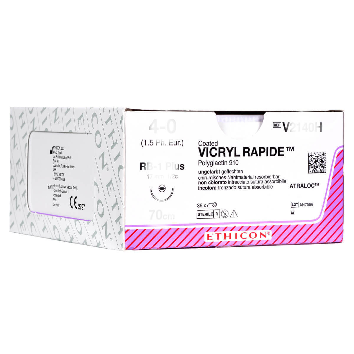 Buy Ethicon VICRYL Rapide (Polyglactin 910) suture material USP 4/0 (EP ...