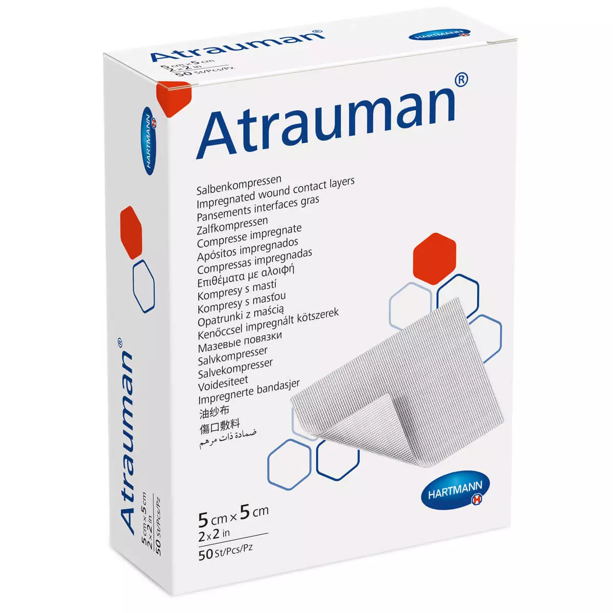 Buy HARTMANN Atrauman ointment dressings sterile 5 x 5 cm/50 pieces online