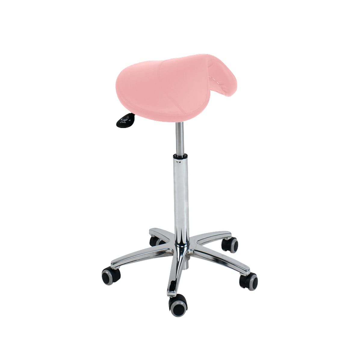 Buy Ecopostural Roller stool with saddle seat Rose online