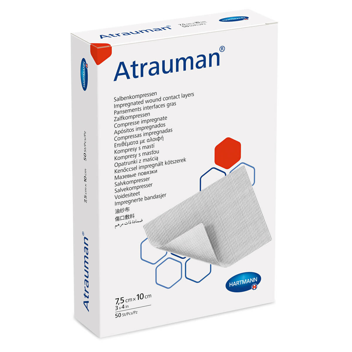 Buy HARTMANN Atrauman ointment dressings sterile 7.5 x 10 cm/50 pieces ...