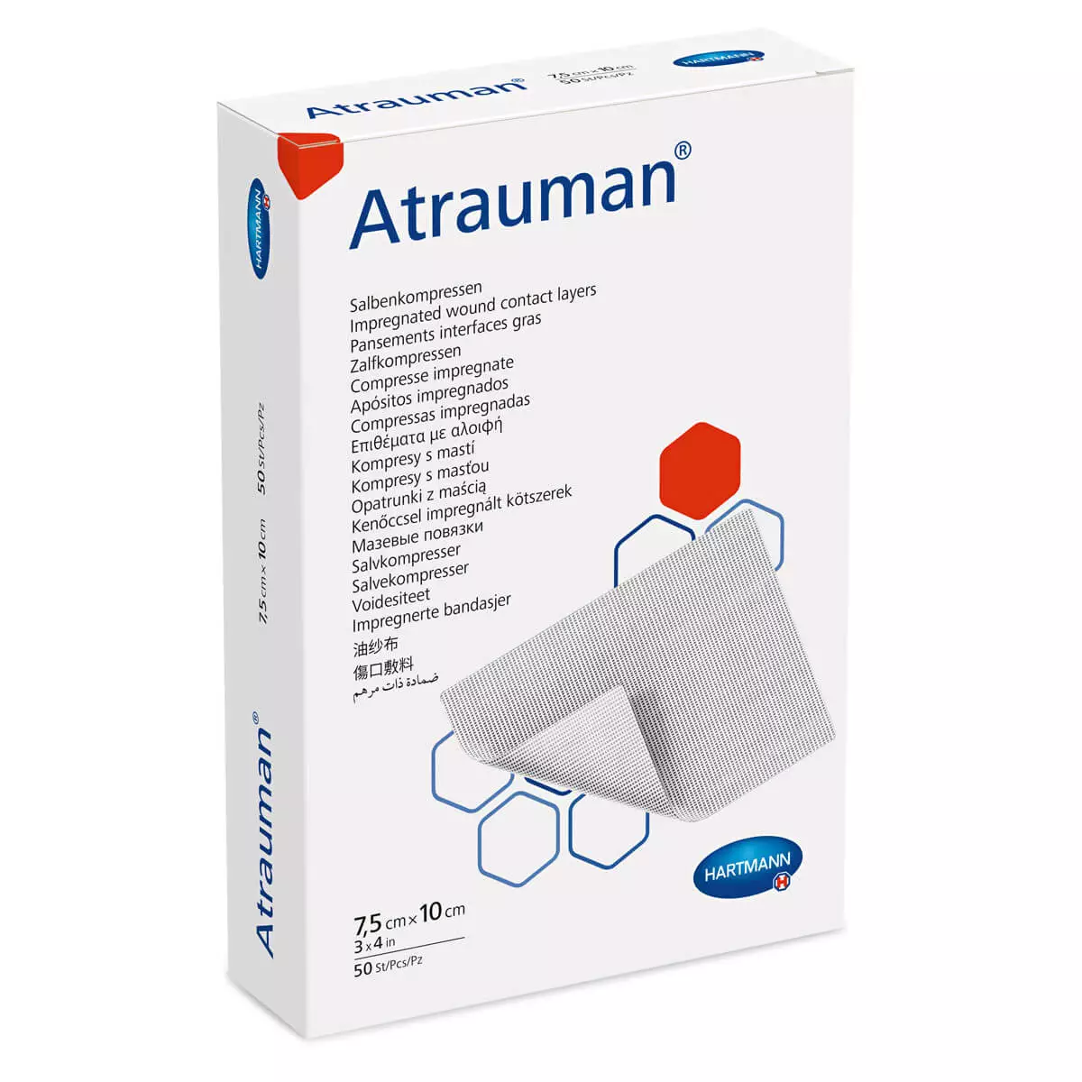 Buy HARTMANN Atrauman ointment dressings sterile 7.5 x 10 cm/50 pieces ...