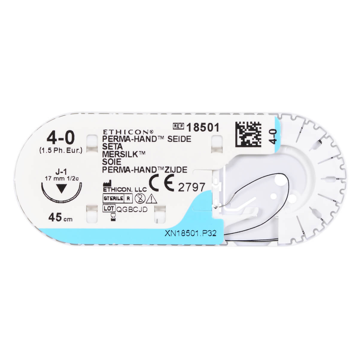 Buy Ethicon PERMA-HAND SEIDE (silk) suture material USP 3/0 (EP 2), 45 ...